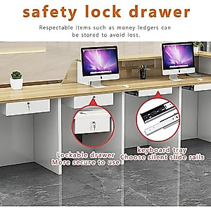 Elegant Wooden Computer Desk for Professional Setups - Perfect for Beauty Salons and Cash Registers(Large,120 cm x 60 cm x 100 cm)