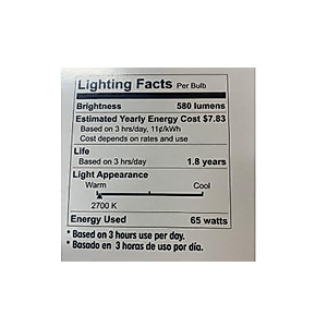 GE Lighting 65-Watt, 580-Lumen, BR40, Floodlight Bulb, Soft White - 6 Pack
