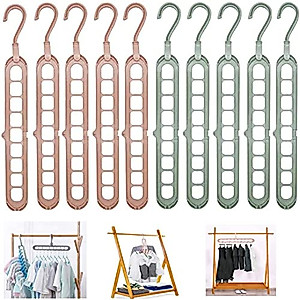 Magic Clothes Hangers,Wardrobe Hangers Multi Functional Closet Hangers Rotate Anti-Skid Folding Hanger for Dormitory, Bedroom, Bathroom 8PCS Clothes Hangers