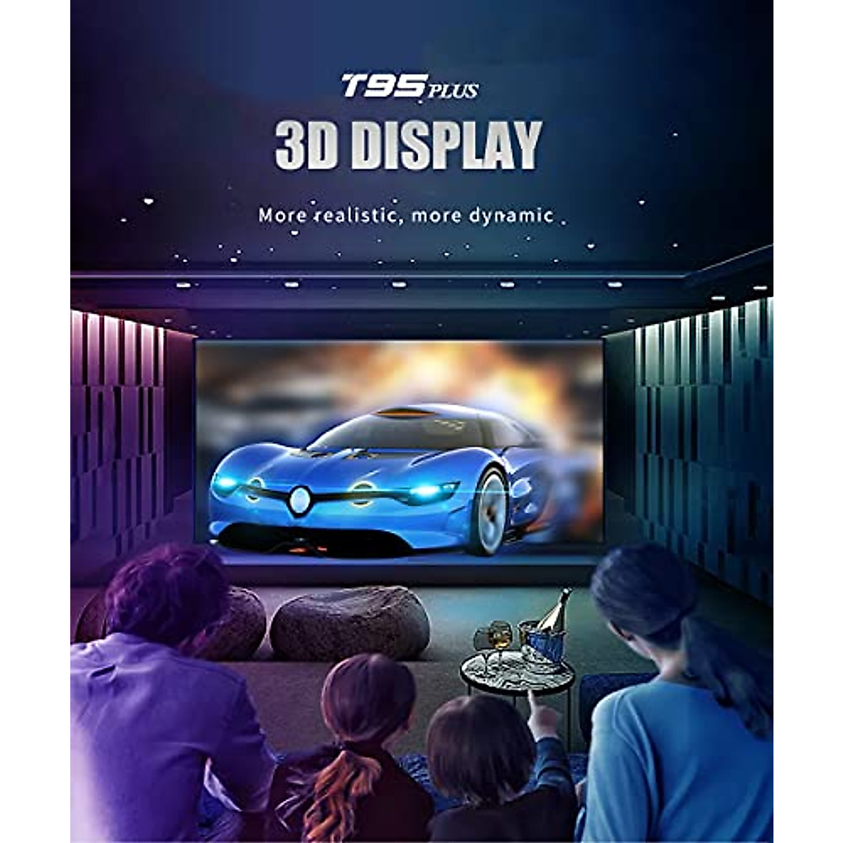 Android 11.0 TV Box T95Z Plus RK3566 Quad Core 4GB RAM 32GB ROM with Dual Wi-Fi 2.4G/5.0G, BT 4.0/ 3D Ultra HD 8K/ H.265/ 1000M LAN/ USB 3.0 Smart TV Box