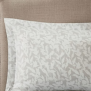 Madison Park Essentials Cozy Bed in a Bag Reversible Comforter with Complete Sheet Set - Modern Botanical Print All Season Cover, Shams, Decorative Pillow, King(104"x92"), Blue 8 Piece