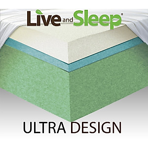 Live and Sleep Ultra 14 Inch Gel Memory Foam Mattress in A Box - Medium Balanced, Cool Bed in A Box, Certipur Certified - Advanced Body Support - Twin Size