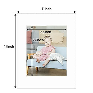 Golden State Art, Pack of 10 11x14 White Picture Mats with White Core Bevel Cut for 8x10 Pictures