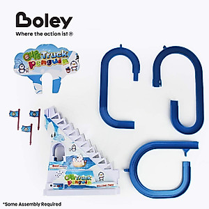 Boley Musical Penguin Roller Coaster - 11 Piece Set with Tiny Penguin Toys and Customizable Race Track