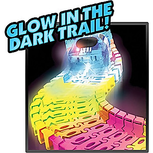 Mindscope Twister Tracks Neon Glow in The Dark 221 Piece (11 feet) of Flexible Assembly Track Emergency Series