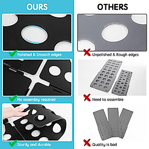 T Shirt Folding Board Laundry Organizer Durable Tool T Shirt Clothes Folder Plastic Easy and Fast Folding Board for Kid Children and Adult to Fold Clothes Black