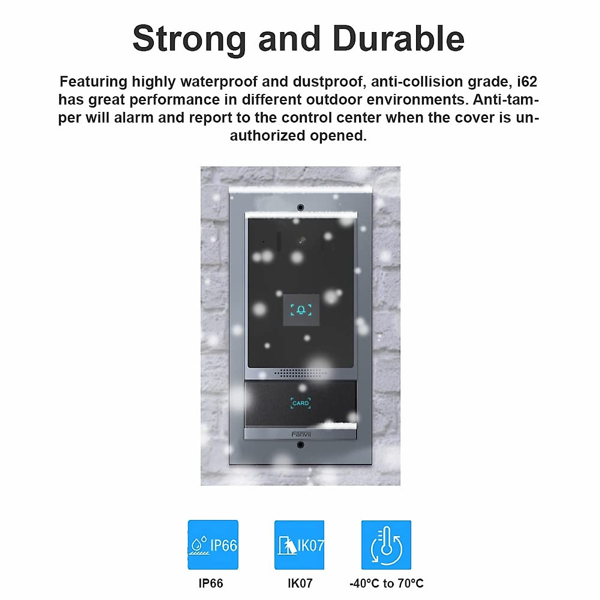 Fanvil i62 Video Door Phone PoE with 2MP Camera Night-Vision Waterproof