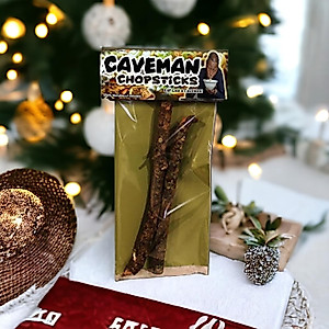 Caveman Chopsticks - Funny Chopsticks - Funny Gag Gifts - Gag Gifts for Dieters - Primitive Eating Utensils - Primitive Utensils by Gears Out