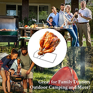 SafBbcue Turkey Cannon Infusion Roaster, Turkey Beer Can Stand, Beer Can Chicken Roaster for Thanksgiving, for Big Green Egg Beer Can Chicken, Camp Chef Turkey, Vertical Turkey Smoking Rack