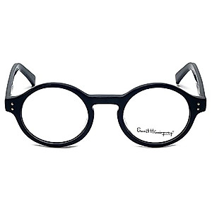 Ernest Hemingway Round Designer Eyeglasses H4616 Black Medium 47 mm Spring Hinge