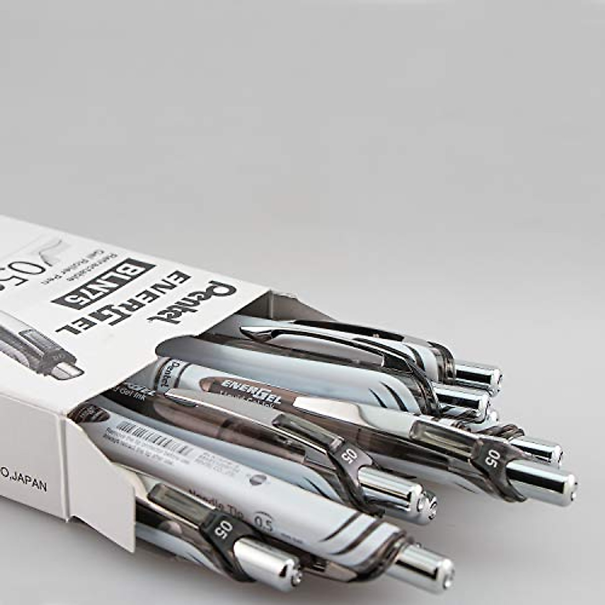 Pentel EnerGel Pearl RTX Gel Pen, (0.5mm), Fine Line, Needle Tip, Black Ink, Box of 12 (BLN75PW-A)