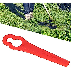 HIN 100 PCS PlasticGrass Trimmer Blade Weed Trimmer Blade 3.3" Plastic Cutters Blades Blade Suitable for STIHL polycut 2-2 FSA 45 Lawn Mower Trimmer Garden Lawn Mower Replacement Accessories Tool