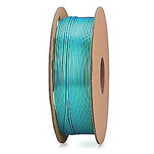 Tumbler PLA 3D Printer Filament, 1.75mm Dimensional Accuracy +/- 0.03mm 2.2lbs, Silk Magic Color Blue Green