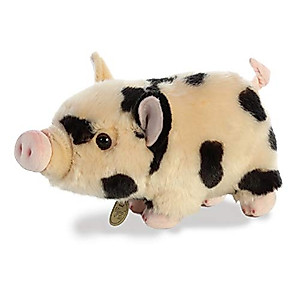 Aurora® Adorable Miyoni® Tots Pot-Bellied Piglet Spotted Stuffed Animal - Lifelike Detail - Cherished Companionship - Pink 11 Inches