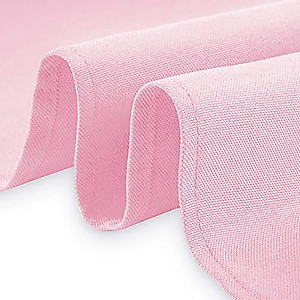 Lann's Linens - 90" Round Premium Tablecloth for Wedding/Banquet/Restaurant - Polyester Fabric Table Cloth - Pink