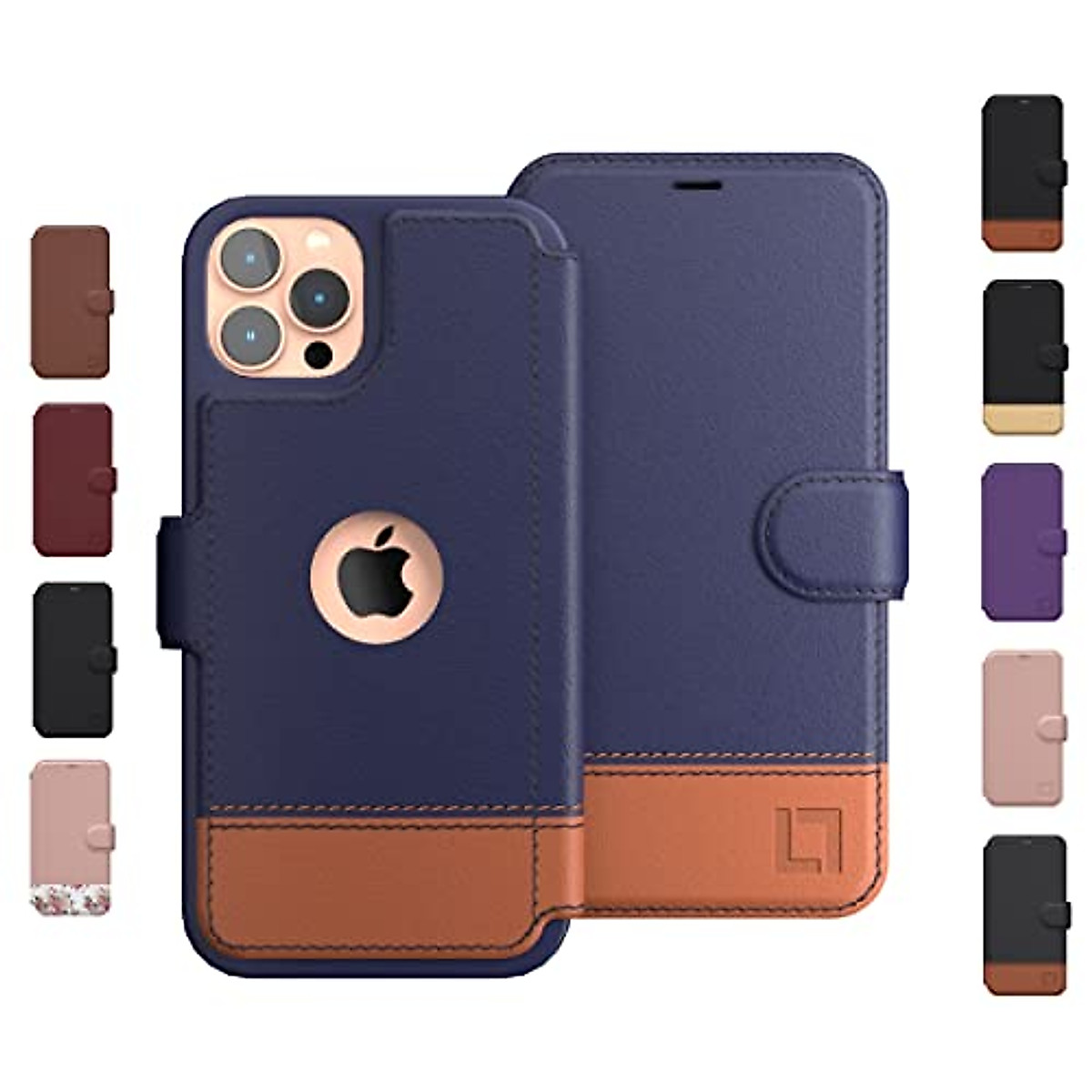 LUPA iPhone 12 Pro Max Case Wallet, Case with Card Holder for Men and Women, Faux Leather Flip Case, Luxury Cover, Desert Sky
