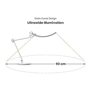 BenQ eReading LED Desk / Task / Swing Arm Lamp: Eye-Care, Auto-Dimming, CRI 95, 13 Color Temperatures, 35” Wide Illumination for Home Office, Bedroom, Living Room (Silver)