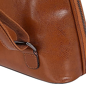 Iswee Genuine Leather Backpack Purse for Women Fashion Anti Theft Designer Ladies Daypack Convertible Shoulder Bags Travel(Brown)