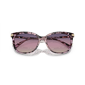 Coach HC8378U Universal Fit Sunglasses, Iris Tortoise/Purple Gradient, 57 mm