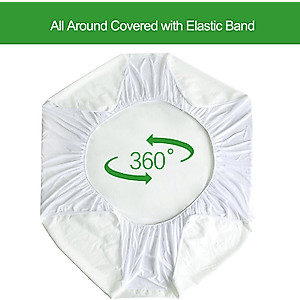 Twin Extra Long (XL) Mattress Protector Waterproof Cooling 3D Air Fitted up - 14" Deluxe Noiseless & Breathable Mattress Topper Pad Cover Twin XL Bed Sheets, Viscose Made from Bamboo