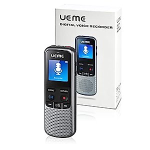 Digital Voice Recorder with Bluetooth Playback, Small Lightweight Dictaphone with Storage Bag, Warm Voice Sound for Notes, Dictation, Interviews, Meetings and Lectures, MP3 Playback, 16GB