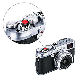 JJC Camera Soft Release Button, Shutter Button for Fuji Fujifilm X-T5 X-T4 X-T3 X-T30 X-T30 II X-T20 X-PRO3 X100VI X100V X-E4 X-E3 Sony RX1R II RX10 IV III Leica Q3 M10 M9 Nikon Df F3