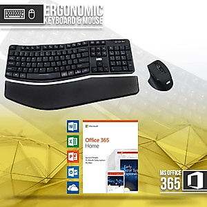 MTG Aurora Business Computer Desktop PC-Intel Core i5 8th Gen, 16GB Ram DDR4, 1TB Nvme, MTG Dual 24 Inch Monitor, MTG Wireless Ergonomic Keyboard Mouse, RGB Speaker, Webcam, Office 365, Win 11 Home