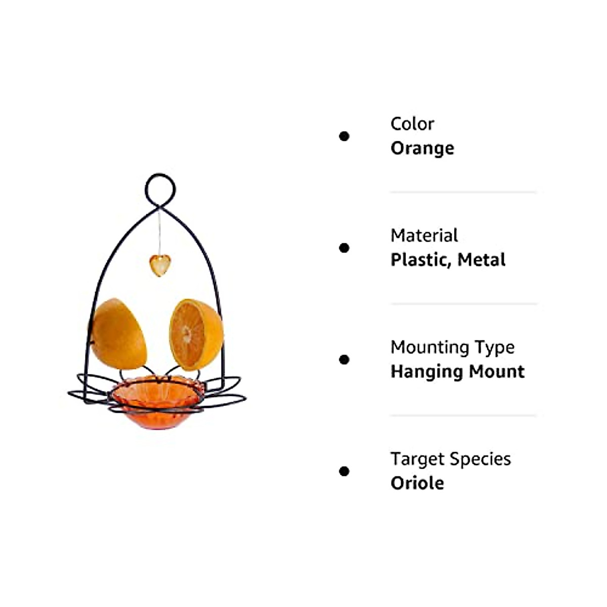 FORUP Oriole Bird Feeder, Orange Fruit Oriole Feeder