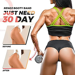 Renoj Resistance Bands, Exercise Workout Bands, Yoga Straps for Women and Men, 5 Sets of Stretch Bands for Booty Legs, Pilates Flexbands