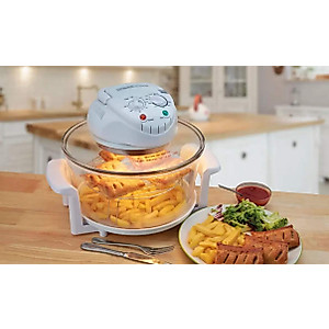 Electric Air Fryer Turbo Convection Oven Roaster Steamer,Halogen Oven Countertop Great for French Fries & Chips