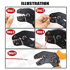 Glarks SN-28B Terminal Professional Pin Crimping Tool for 2.54mm 3.96mm 28-18AWG 0.1-1.0mm2
