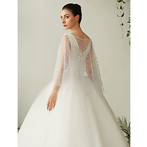 EllieHouse Womens Soft Tulle Bridal Scarf Evening Shawl Wedding Wraps Ivory CF40