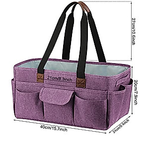 Portable Fundamentals Art Organizer Craft Storage Tote Bag, Multi-Functional Carrying Bag with Multiple Pockets for Crafts, Sewing, Yarn Storage, Medical and Office Supplies Storage