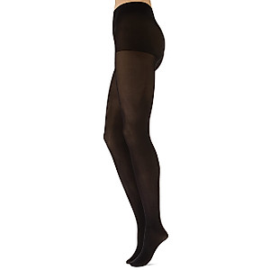 Hanes Silk Reflections Women's Opaque Control Top XTEMP Tights, Black, Small