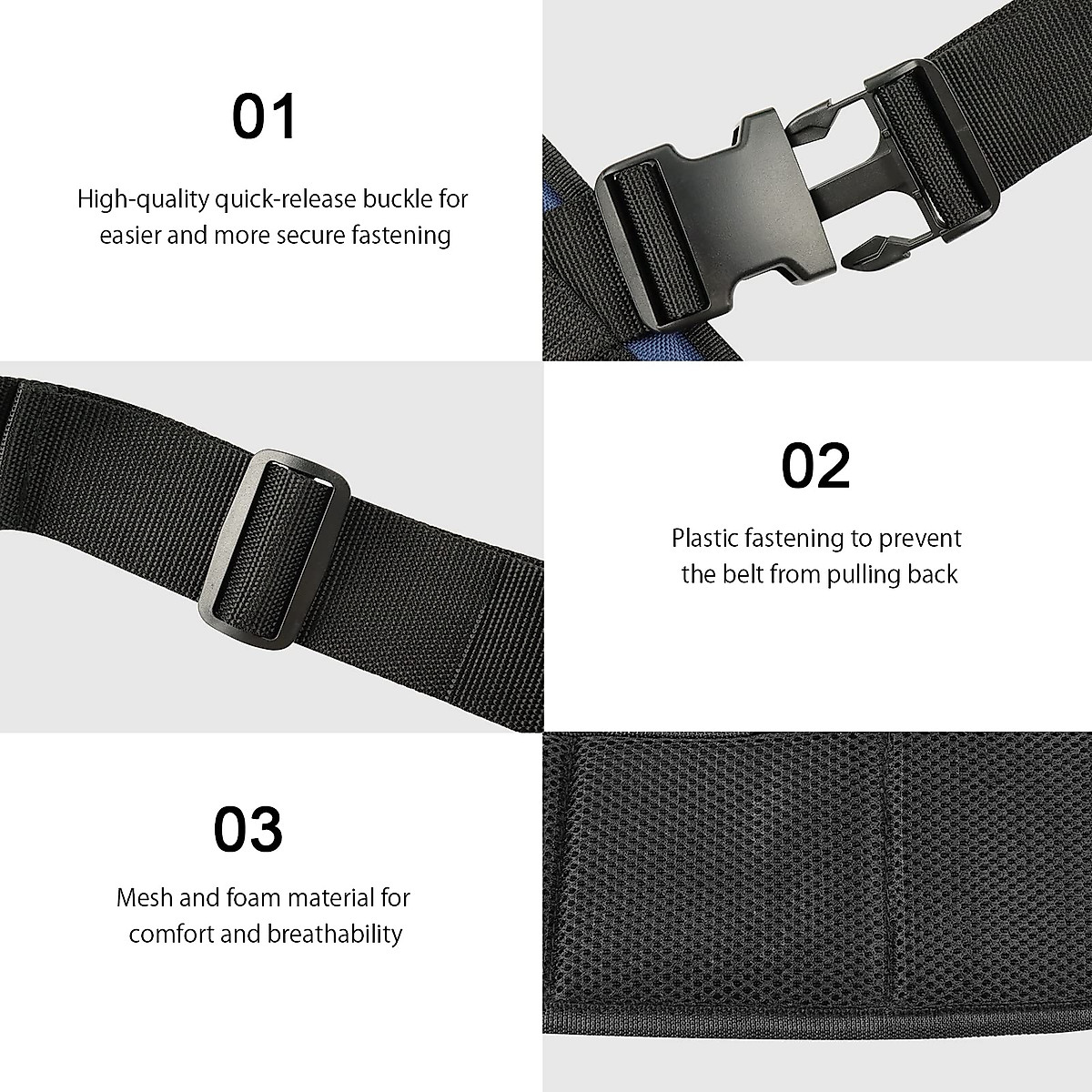 YHK Safety Belt Torso Support Vest, Adjustable Whole Body Safety Belt to Prevent Tilting or Falling (Vest Style)