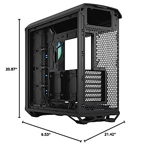 Fractal Design Torrent RGB Black E-ATX Tempered Glass Window High-Airflow Mid Tower Computer Case