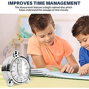 60minutes Kitchen Timer, Mechanical Timer Countdown Timer Kitchen Reminder, Cooking Timer Alarm Clock for Cooking Baking Washing Steaming, Manual Cooking Timer