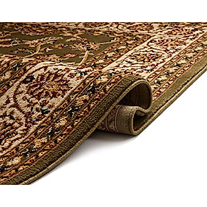 Well Woven Barclay Sarouk Green Traditional Area Rug 5'3" Round