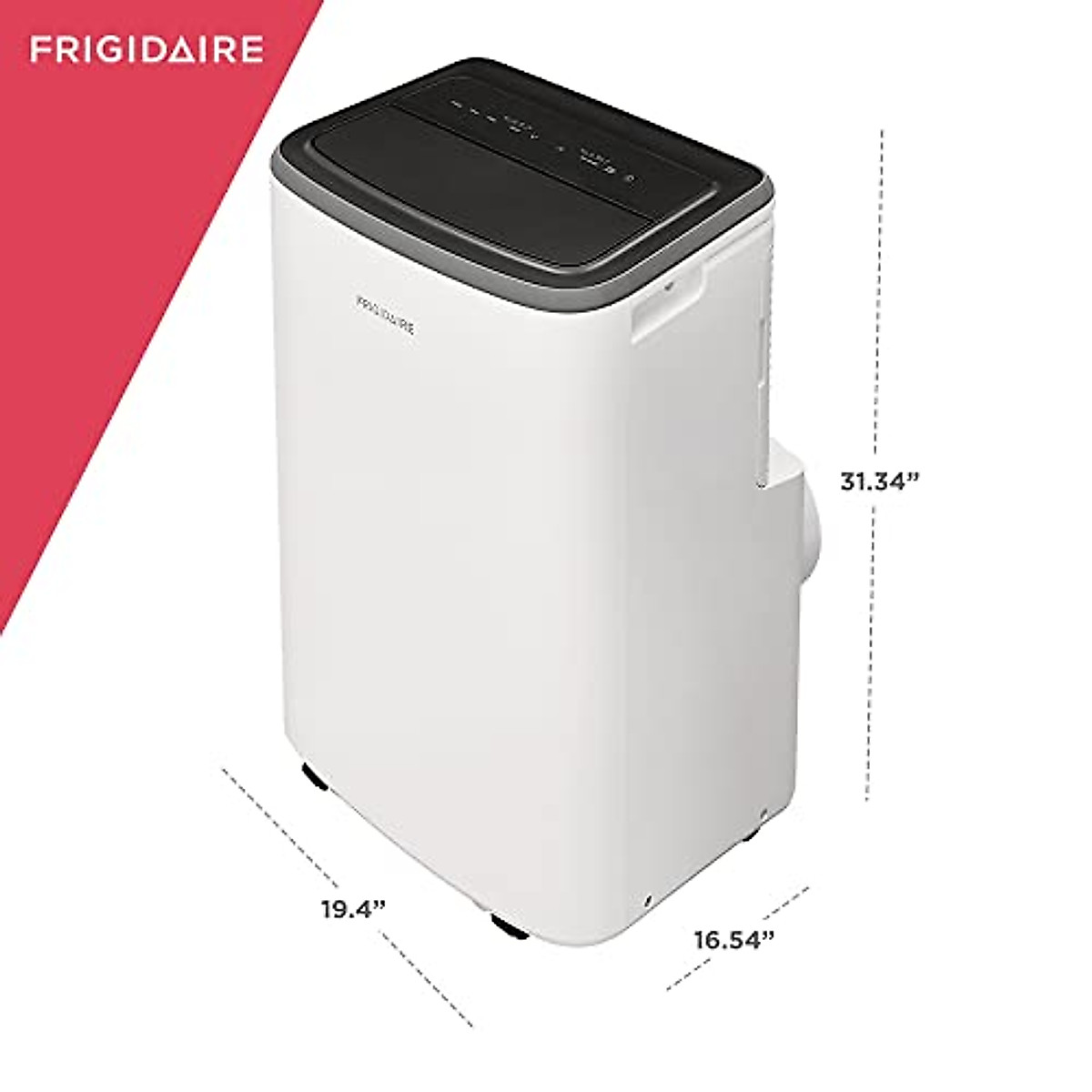 Frigidaire FHPH142AC1 Portable Room Air Conditioner, 14K BTU (ASHRAE) / 10K BTU (DOE) with Multi-Speed Fan/Dehumidifier Mode/Supplemental Heat/Window Kit/Built-in Air Ionizer/Washable Filter,in White