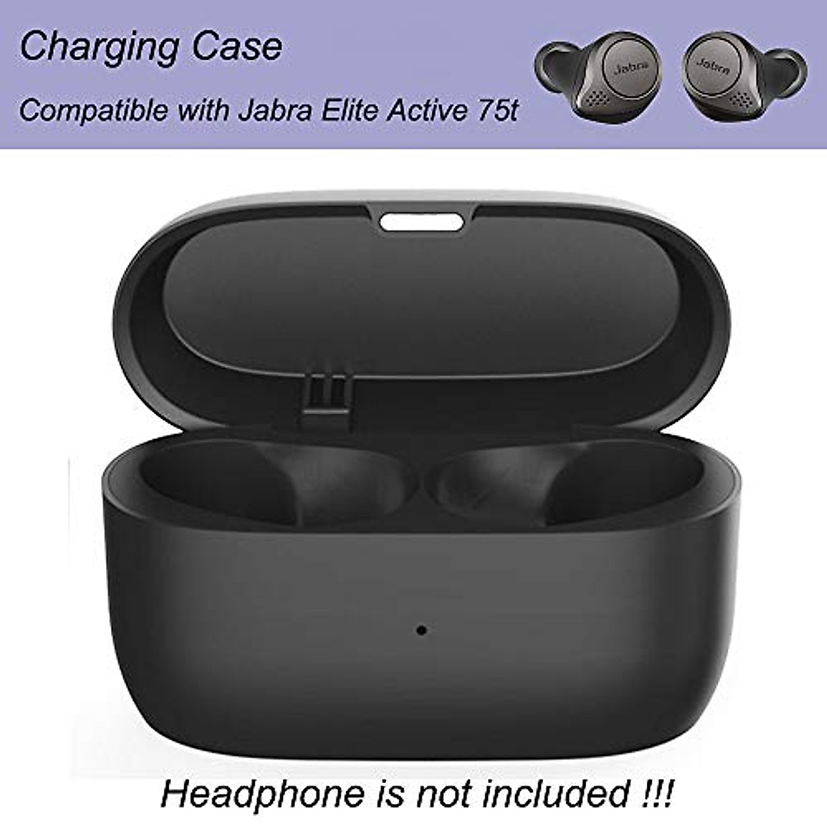 Charging Case for Jabra Elite 75t / Active 75t, Replacement Charger Case Cradle Dock for Jabra Elite 75t / Active 75t Earbuds (Capacity 700mah)