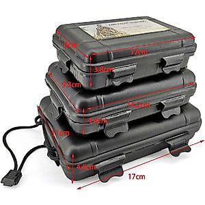 ZSHJGJR 2 Pack Broadhead Case Holds Plastic Protector Archery Arrowheads Portable Case Arrow Tips Storage Box for Archery Accessory (Black, M)