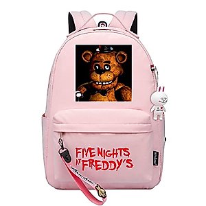 Five Nights at Freddy's Knapsack Casual Computer Bookbag-Durable Students Daypack Classic Rucksack for Daily Life