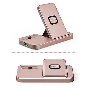 Conido Wireless Charger, 2 in 1 Wireless Charging Station for iPhone and AirPods, Charging Dock for AirPods Pro/2/1, 7.5W Qi Fast Charger for iPhone 13/12 Pro Max/11 Pro Max/XR/XS Max/X/11 Plus