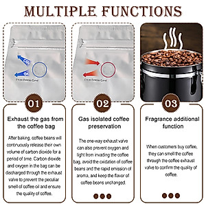 22 Pcs Replacement Valves for Coffee Canisters with 2 Rubber Rings PE Coffee Valve Canister Filter Set Degassing One Way Breather Valve for Coffee Bean Container Coffee Bag Food Bags