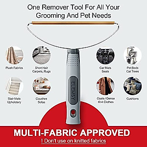 Pet Hair Remover Pro, Dog Cat Hair Remover, Portable Lint Cleaner, Fur Removal Rake Tool, Carpet Scraper, Fuzz Rollers Hairball Shaver Brush for Carpet, Car Mat, Couch, Pet Bed, Furniture & Rug Gray