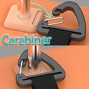 QUIDAOSO Car Purse Holder Hook, Car Seat Headrest Hooks for Purses and Bags Cute, Metal Adjustable Hidden Hooks for Handbag, Hanger Storage Organizer, Heavy Duty 100 lbs. (P1)