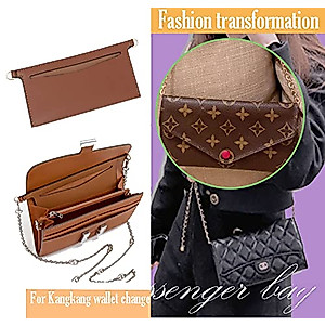 Lckaey Purse kit Emily wallet for Sarah bag, chain accessories, organizer shoulder bag Y001-brown