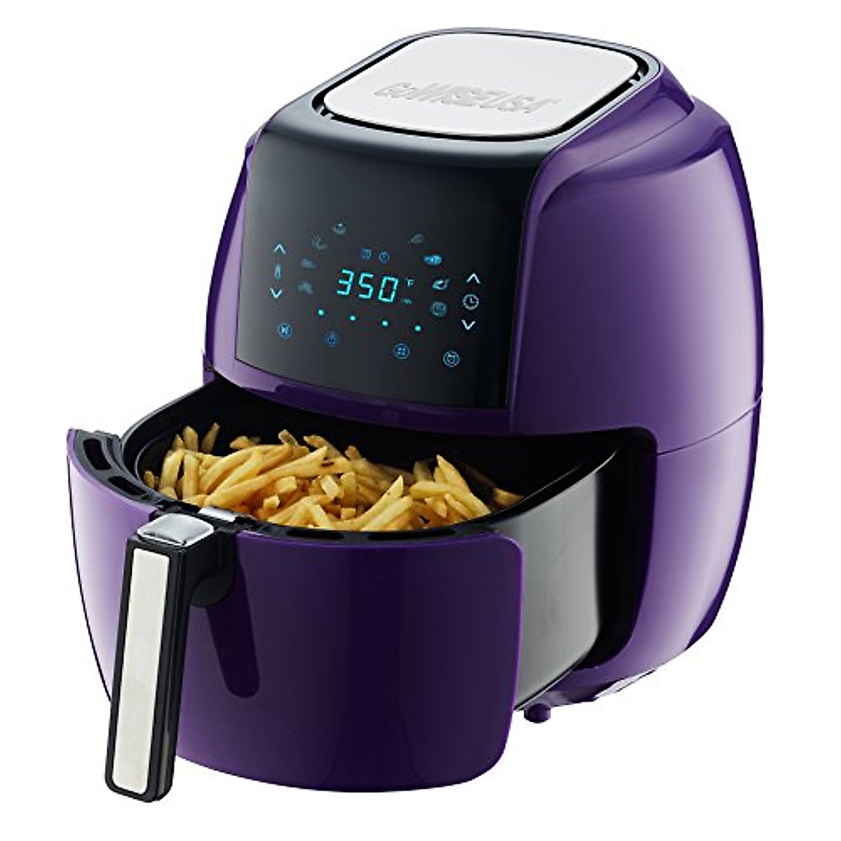 GoWISE USA 5.8-Quarts 8-in-1 Air Fryer XL with 1-Pack Parchment Paper (Plum)
