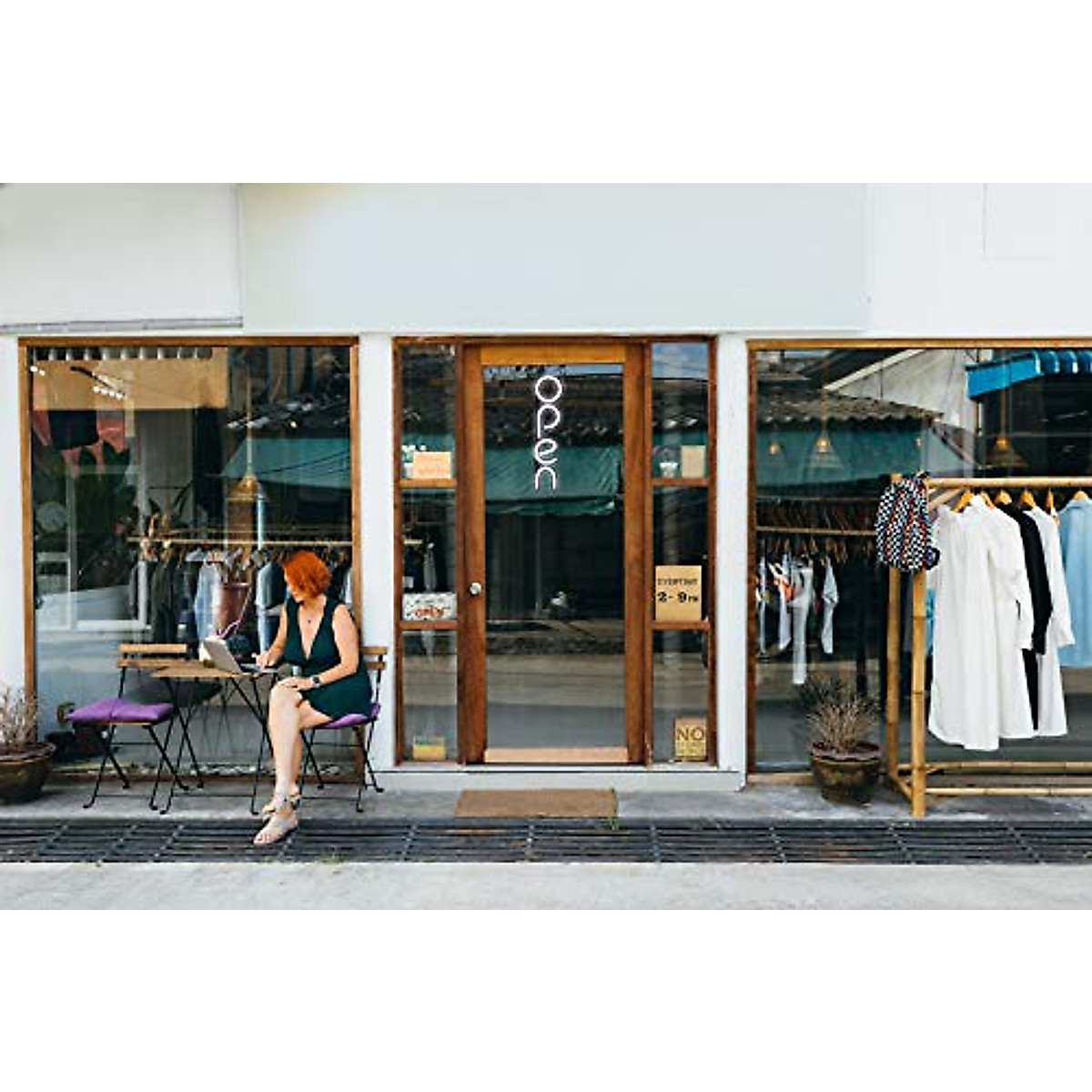 LED Open Sign for Business - Bright White Vertical Neon Style Open Light Signs | Beautiful Design to Attract Customers