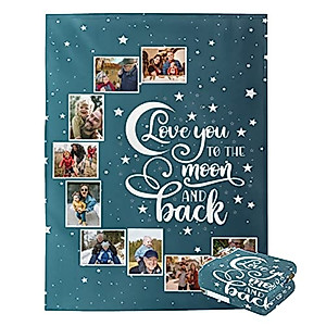 Custom Picture Blanket Personalized, Super Soft Cozy Throw Blanket Gifts for Valentine's, Mother's Day, Father's Day, Christmas, 50"x60"